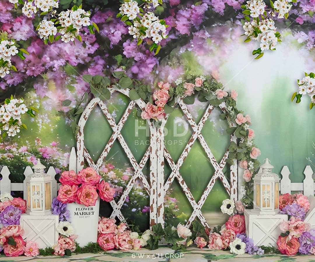 Spring Backdrop, Easter Backdrop, Spring Photo Backdrop, Cake Smash ...