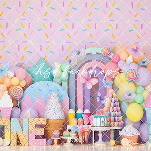 Sweet One Backdrop - 1st Birthday Backdrop - Girls Cake Smash ...