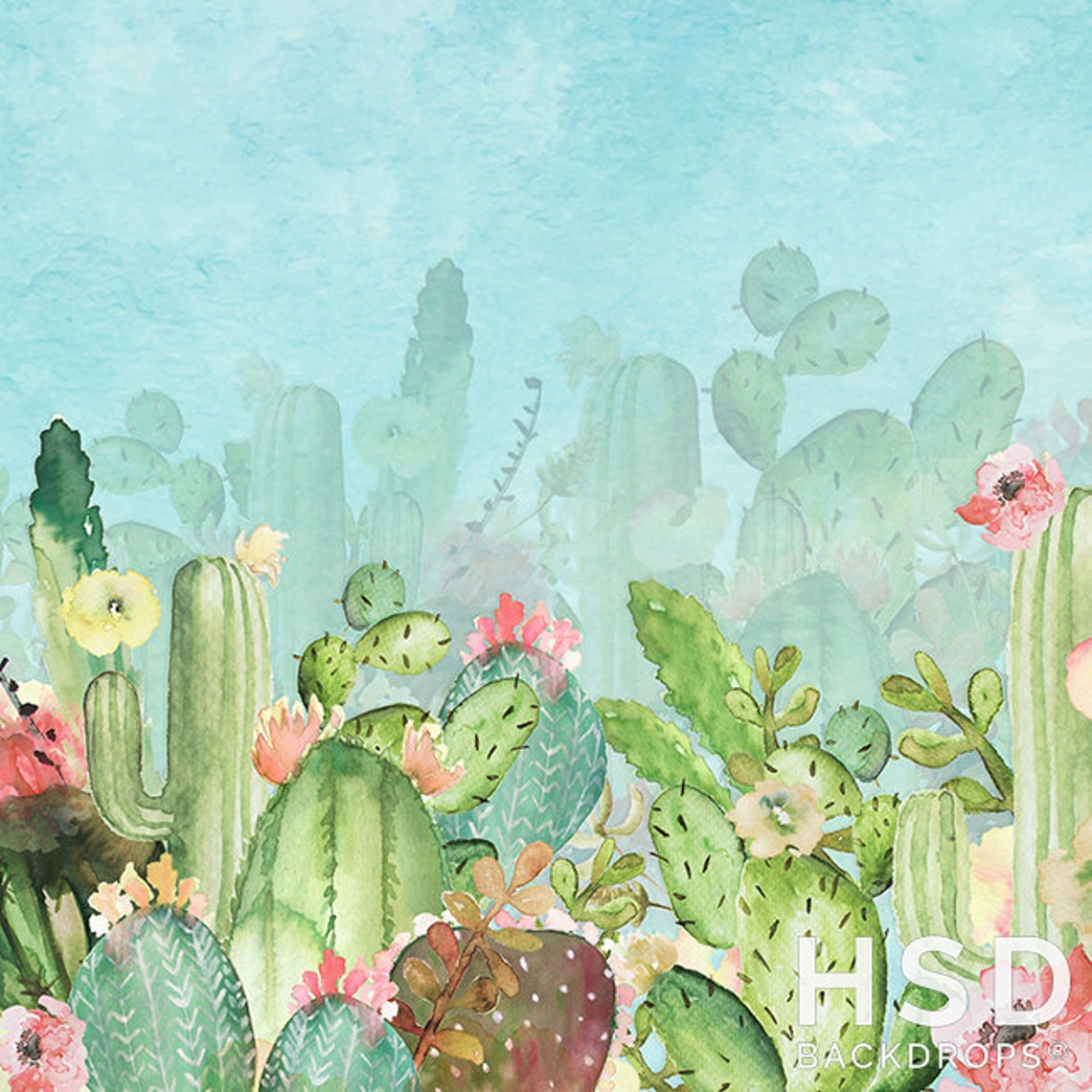 Photography Backdrop Summer Cactus Photo Backdrop | Etsy