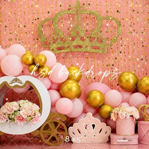Royal Princess Backdrop - Princess Theme Birthday Backdrop - Printed ...