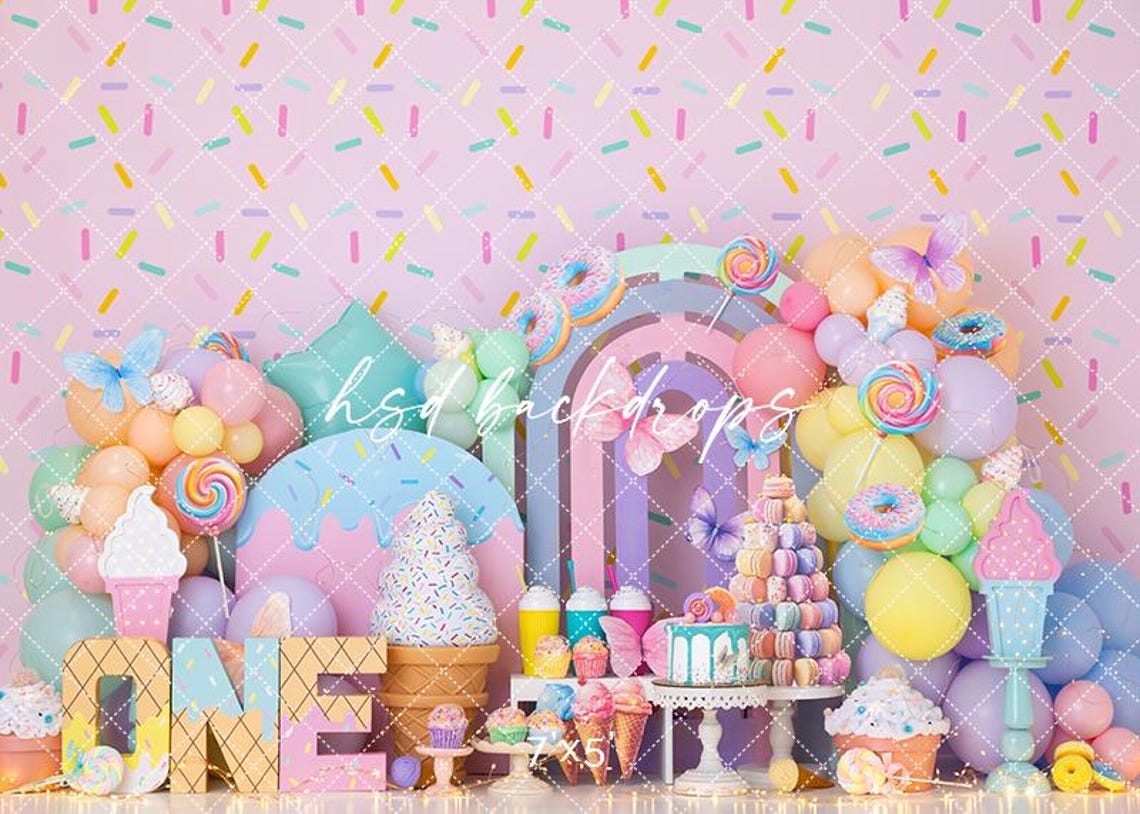 Sweet One Backdrop - 1st Birthday Backdrop - Girls Cake Smash ...