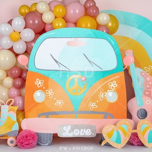 Groovy Baby Printed Photography Backdrop Summer Background Boho Cake ...