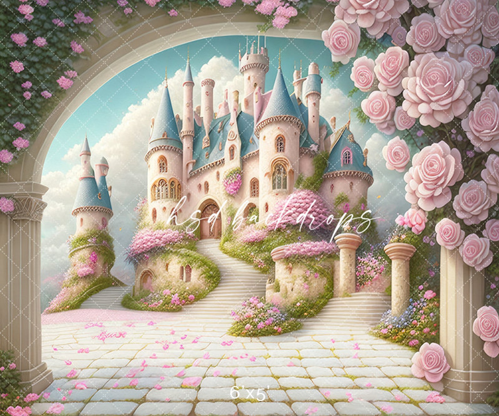 Princess Castle Backdrop Castle Backdrop for Party Castle - Etsy