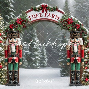 Nutcracker Entrance Backdrop for Photography, Christmas Backdrop ...