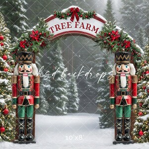 Nutcracker Entrance Backdrop for Photography, Christmas Backdrop ...