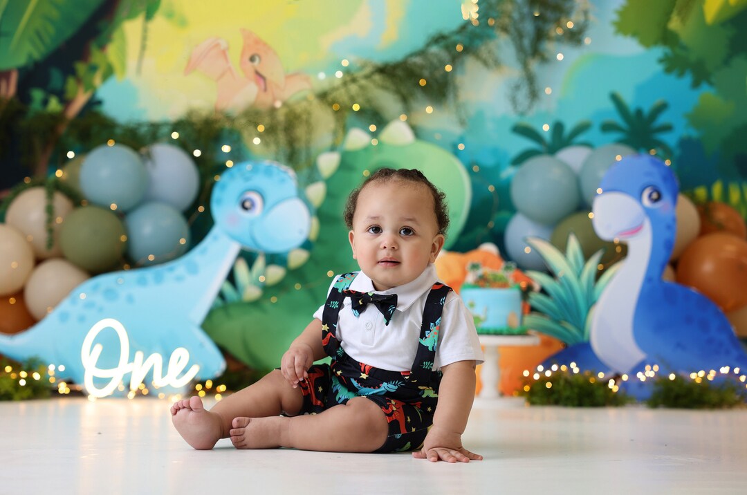 Dinosaur Backdrop - Dinosaur Birthday Backdrop - Printed Photography ...
