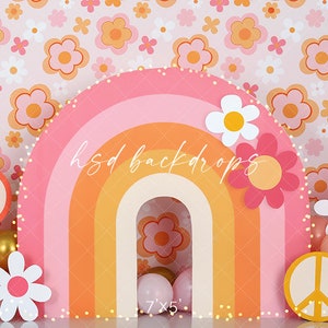 Groovy One Backdrop - Printed Photography Backdrop - Boho Birthday ...