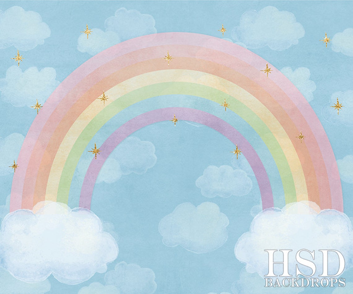 Pastel Rainbow Photography Backdrop Vinyl Canvas Unicorn - Etsy