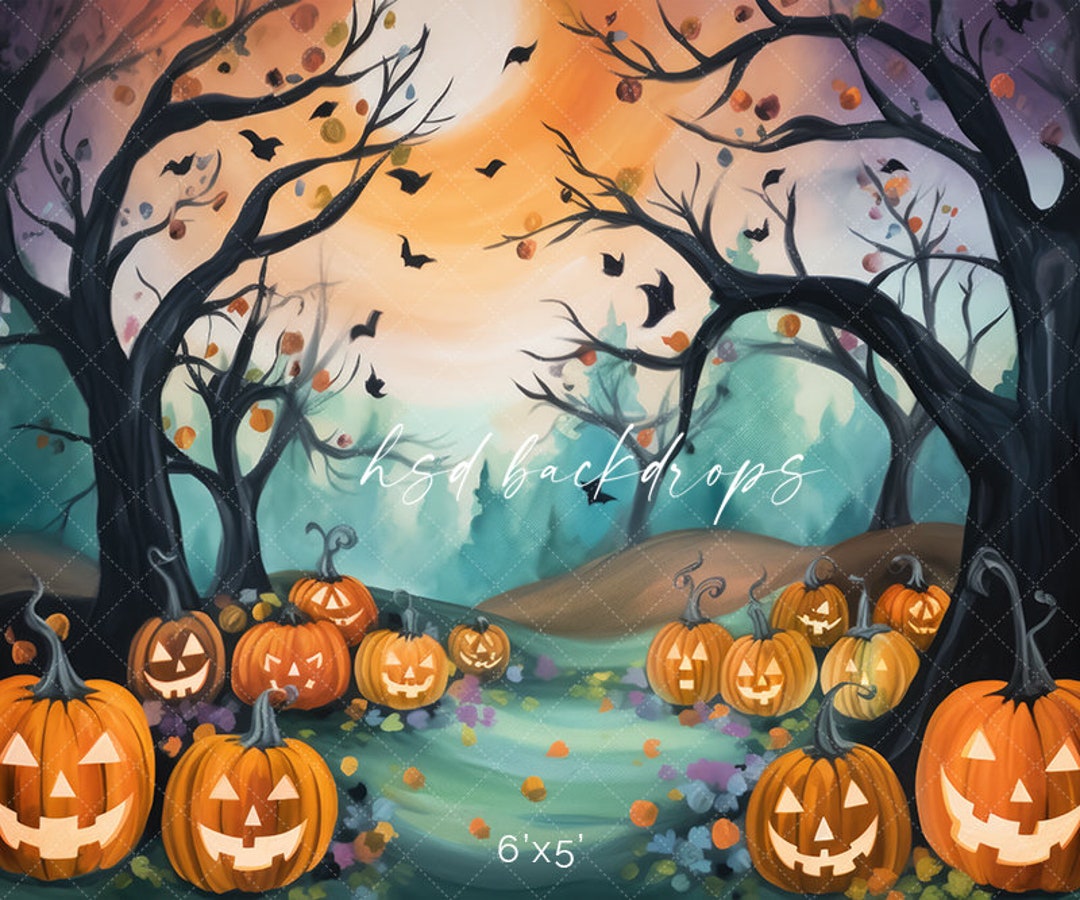 Cute Halloween Photo Backdrop for Pictures, Large Halloween Photo ...