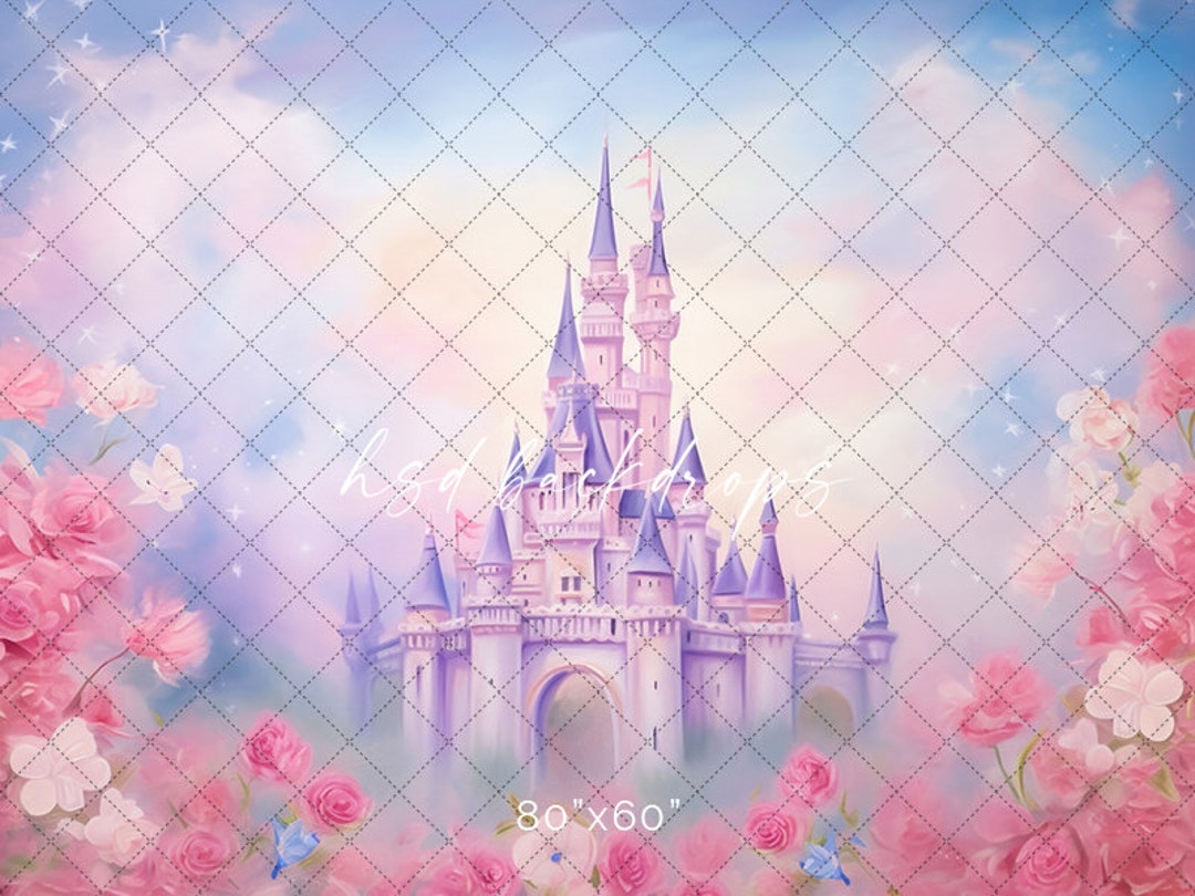 Princess Birthday Backdrop - Castle Theme Backdrop - Printed ...