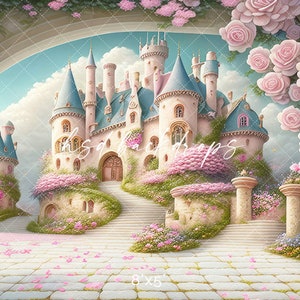 Princess Castle Backdrop Castle Backdrop for Party Castle Photo ...