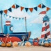 Nautical Theme Cake Smash Backdrop, Nautical Backdrop, Boat Backdrop ...