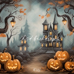 Halloween Backdrop for Pictures, Large Halloween Party Backdrop ...