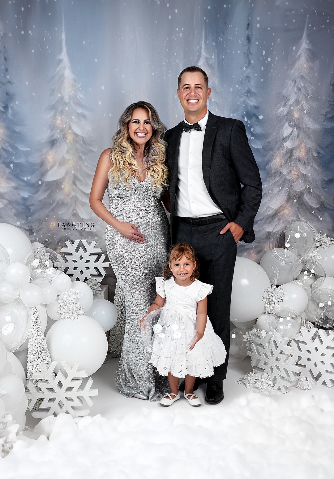 Winter Wonderland Backdrop Photography, Winter Forest Backdrop, Winter ...