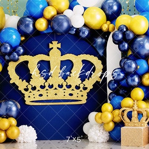 Royal Prince Backdrop - Prince Theme Birthday Backdrop - Printed ...