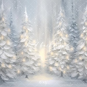 Winter Wonderland Backdrop Photography, Winter Forest Backdrop, Winter ...