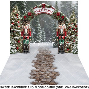 Nutcracker Entrance Backdrop for Photography, Christmas Backdrop ...