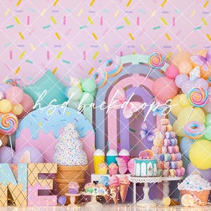 Sweet One Backdrop - 1st Birthday Backdrop - Girls Cake Smash ...