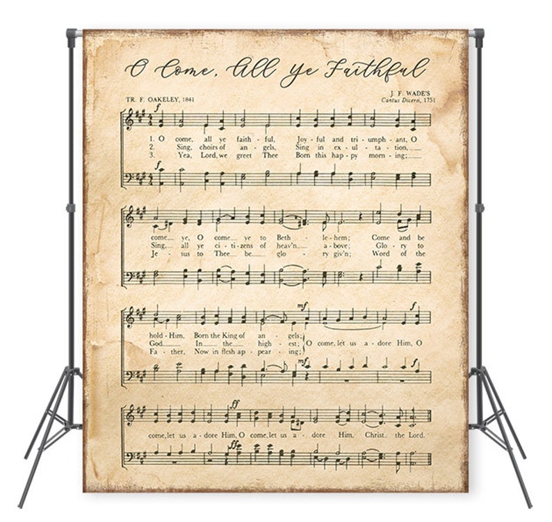 Christmas Hymn Backdrop for Photography, Photo Booth Backdrop, Outdoor ...