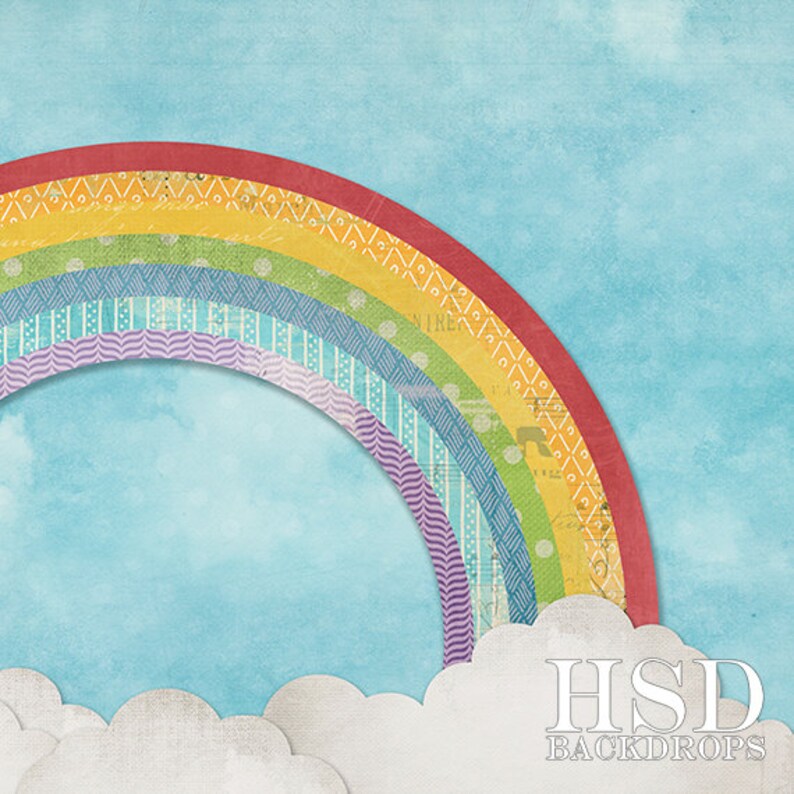 Rainbow Photography Backdrop Vinyl Photography Background | Etsy