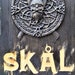 Viking Skal 3D Carve Wood Sign Norse Wall Art Man Cave Distressed Skål ...