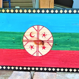 Native American Chilean Mapuche Indigenous Wood Flag - Etsy