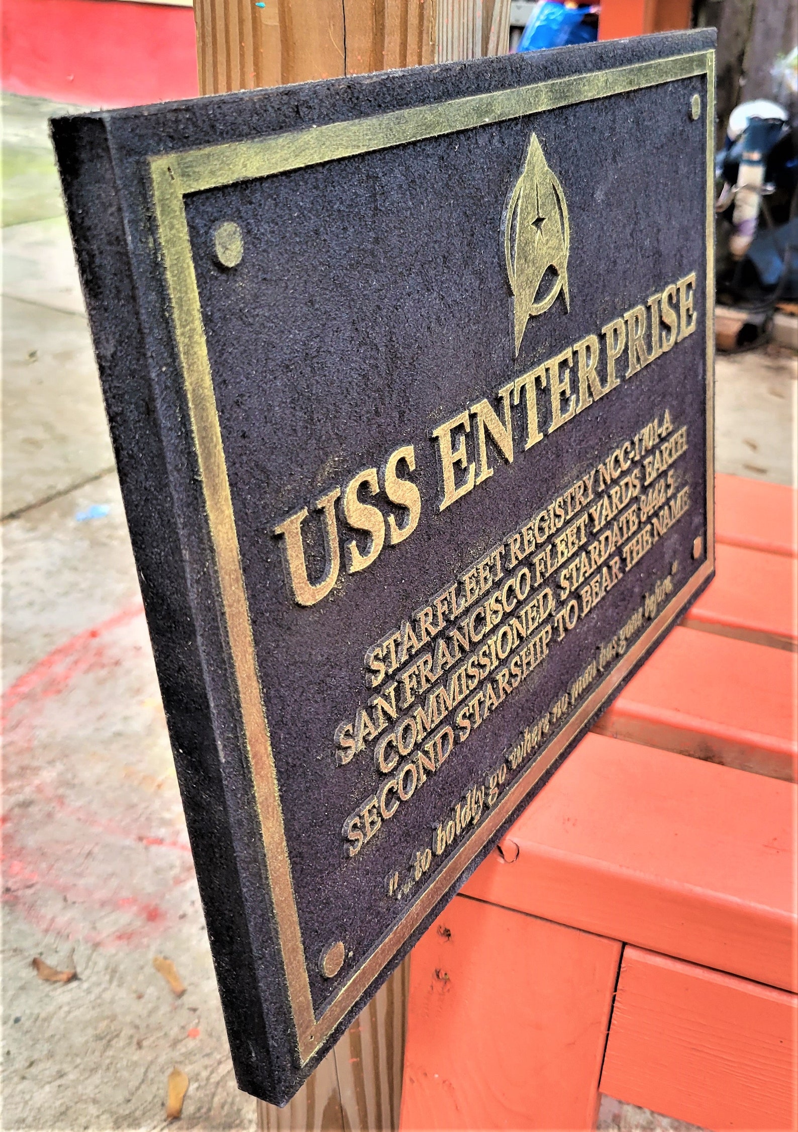 Star Trek USS Enterprise Dedication Plaque Replica MDF 16x12 | Etsy