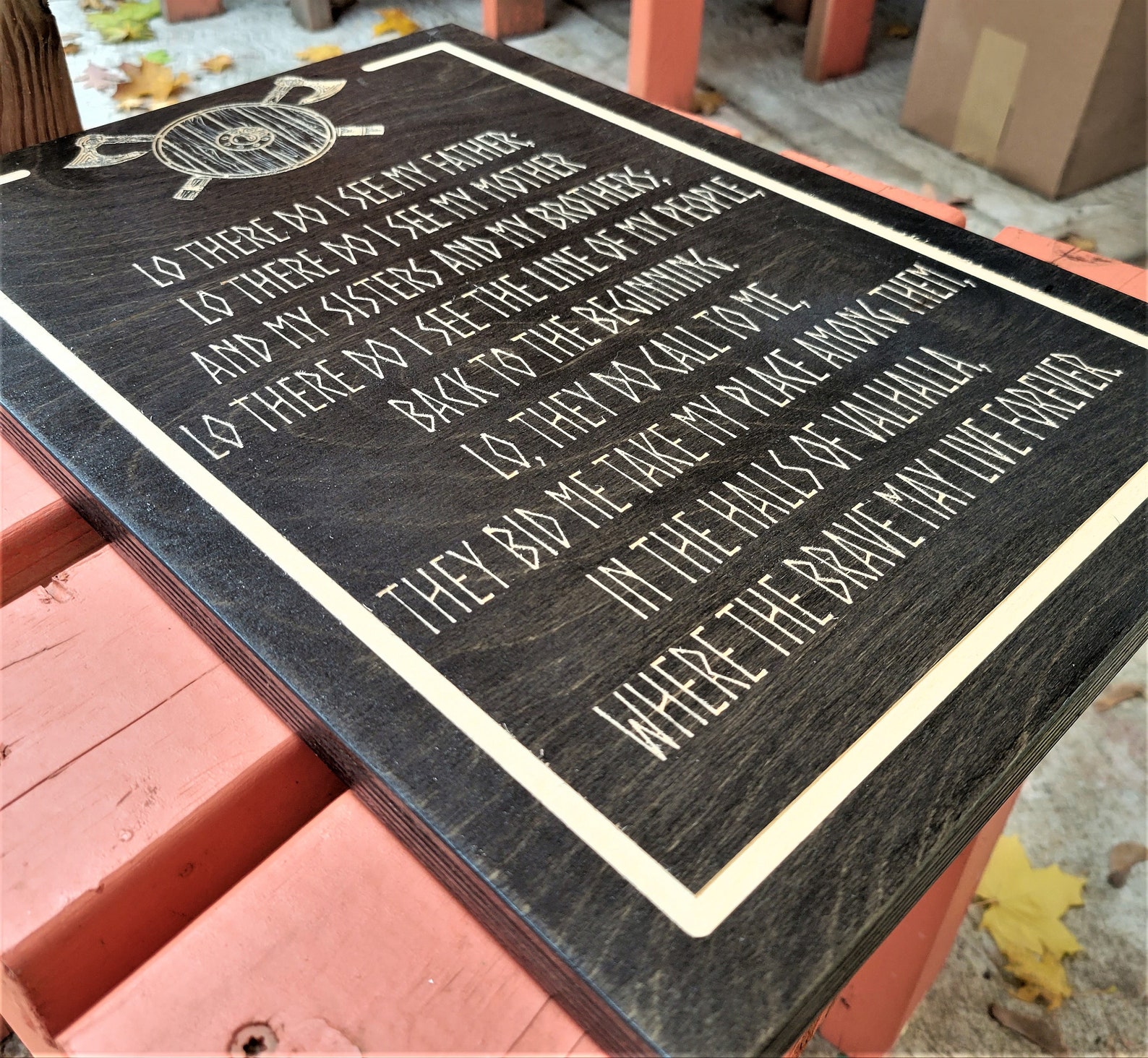 Viking Prayer Carve Wood Sign Wall Art Man Cave Norse - Etsy