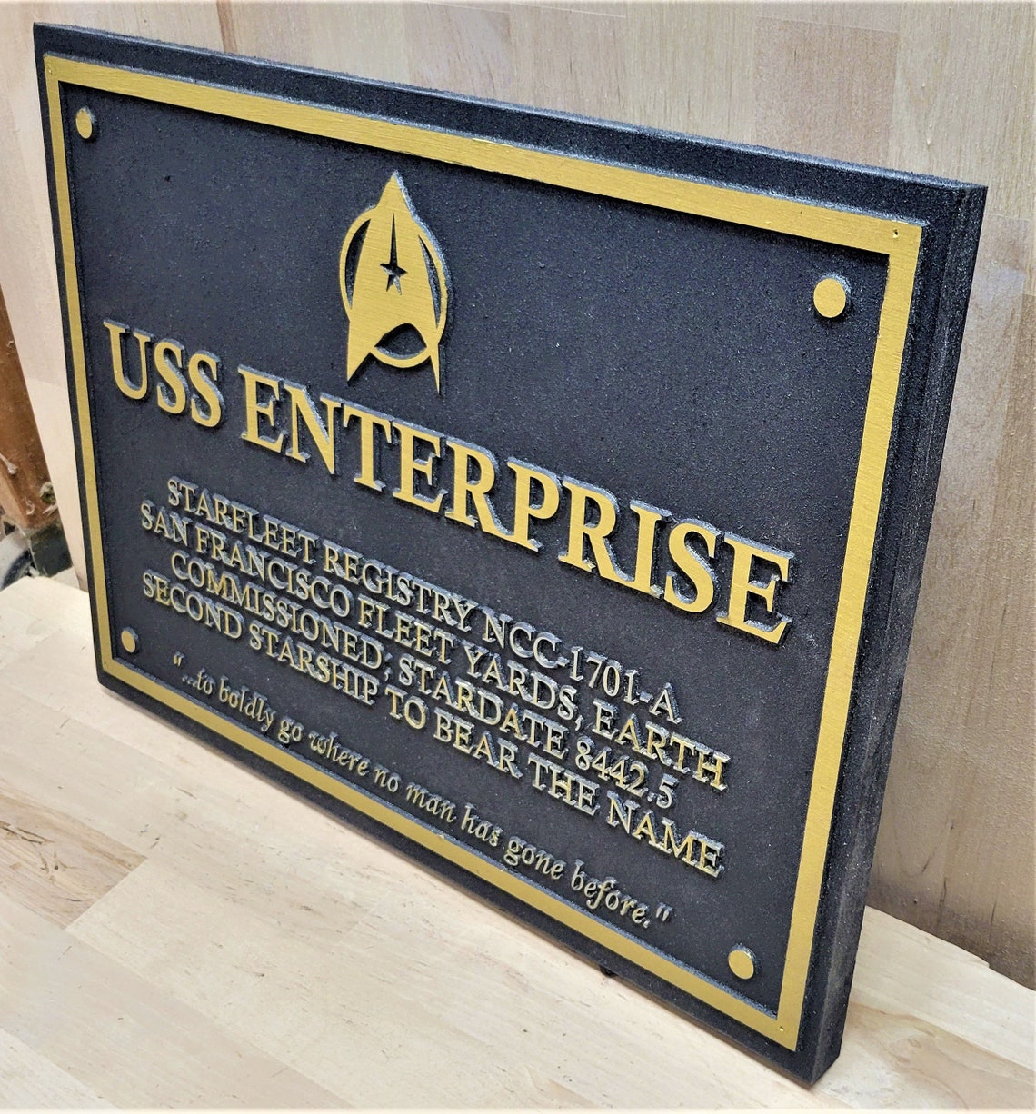 Star Trek USS Enterprise Dedication Plaque Replica MDF 16x12 - Etsy