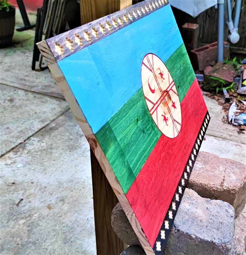 Native American Chilean Mapuche Indigenous Wood Flag - Etsy