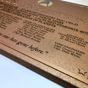 Star Trek USS Enterprise D Dedication Plaque Replica MDF 16x12 NCC-1701 ...