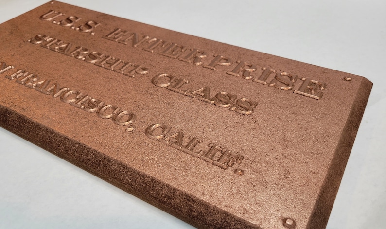 Star Trek Original USS Enterprise Dedication Plaque Replica MDF 16x12 ...