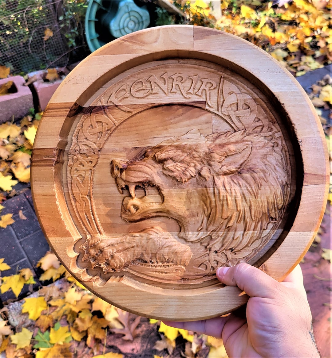 Fenrir Wolf Norse Viking 3D Valet Tray Dump Cellphone Keys Cady ...