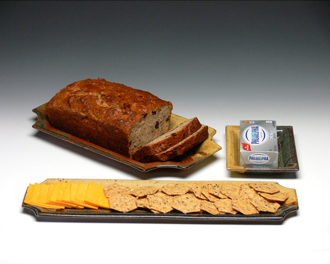 Serving Trays - Set of 3, Pottery Tray Set, Stoneware Trays, Canape ...