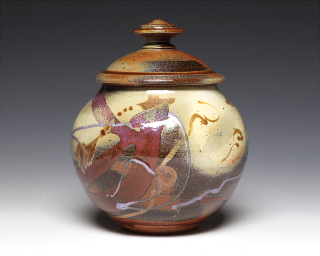 Memorial Urn, 160 Cu. In., Covered Jar, Hand Thrown Urn, Pottery Urn ...