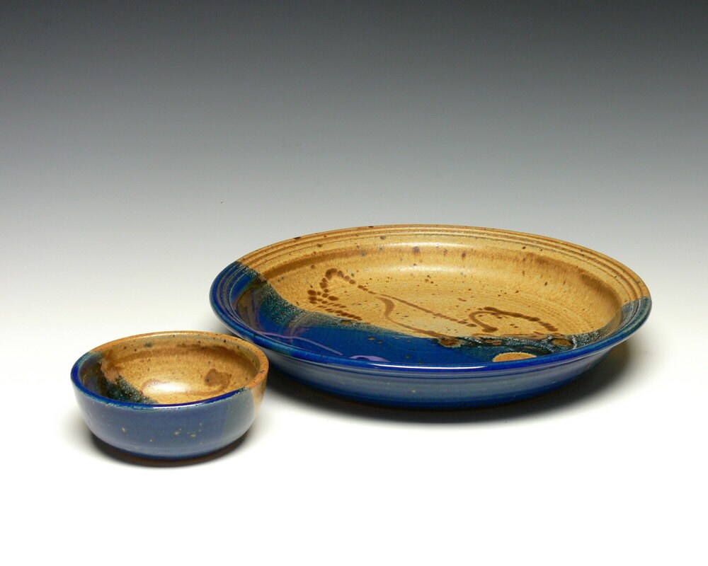 Pottery Chip Dip, Hand Thrown Chip and Dip Set, Serving Set - Etsy