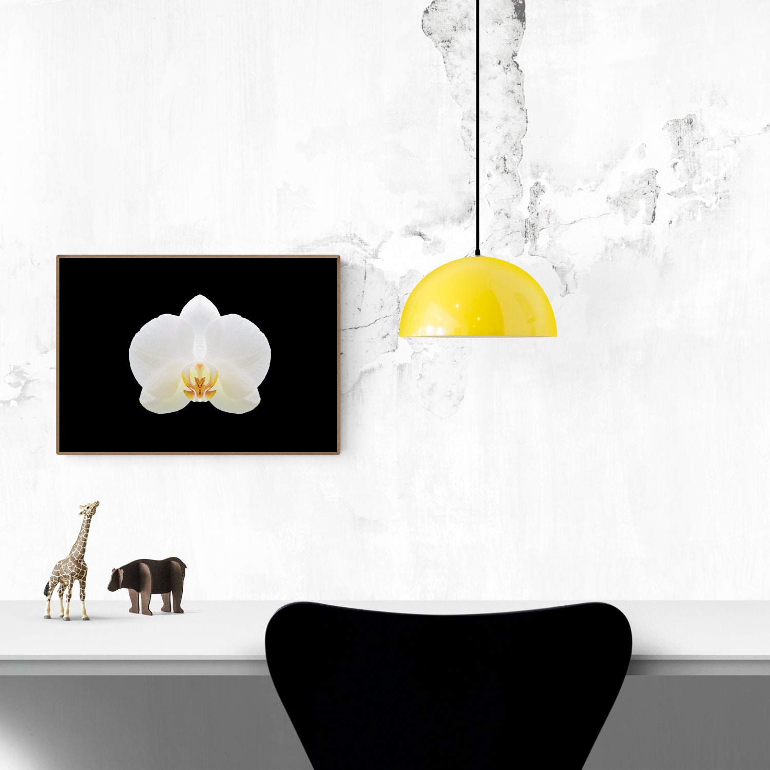 A3 PRINT - Instant Digital Download Floral Art - Delicate White Orchid ...