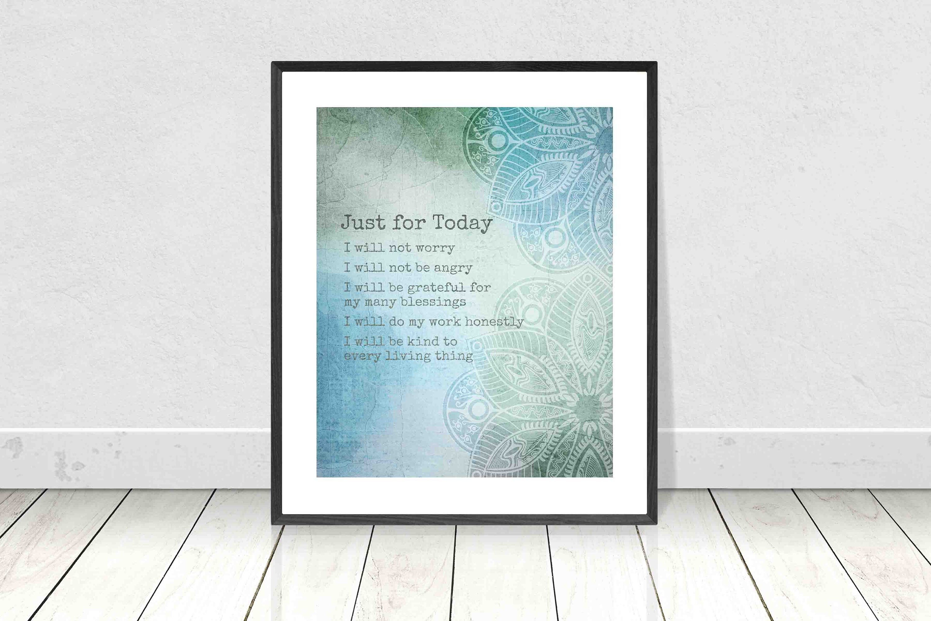 Printable Reiki Principles Just for Today Reiki Prayer Reiki 5 ...