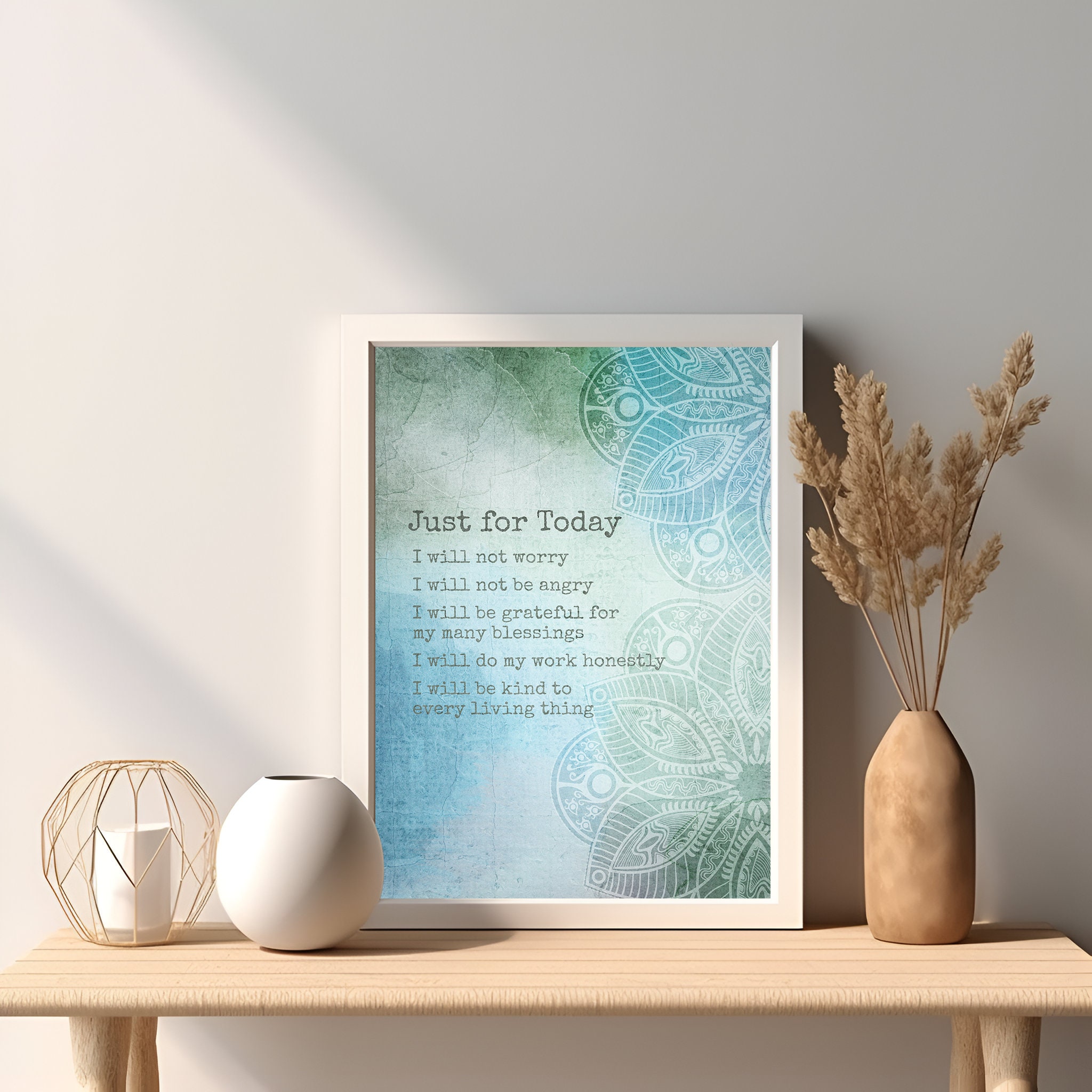 Printable Reiki Principles Just for Today Reiki Prayer - Etsy