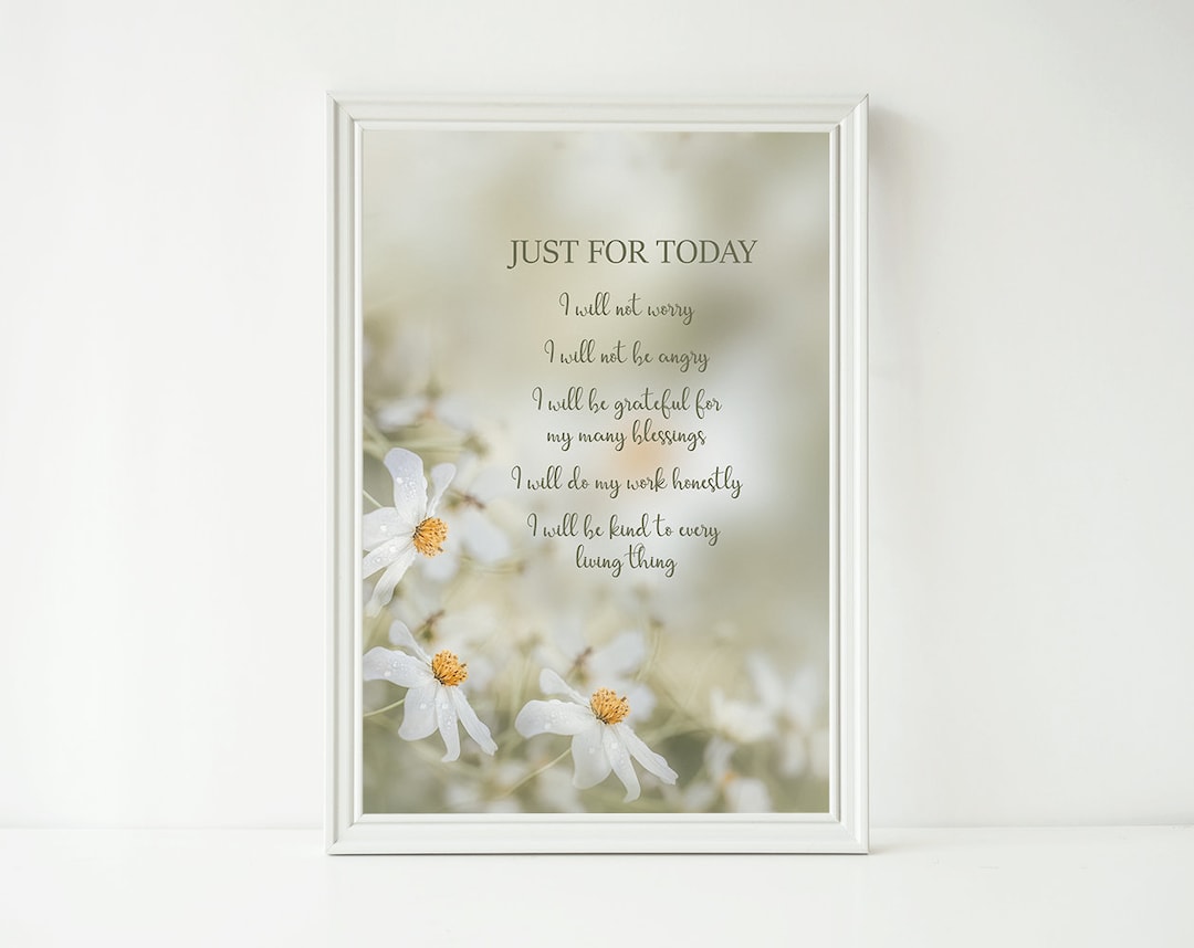 Just for Today Reiki Prayer Printable Reiki Principles Reiki 5 ...