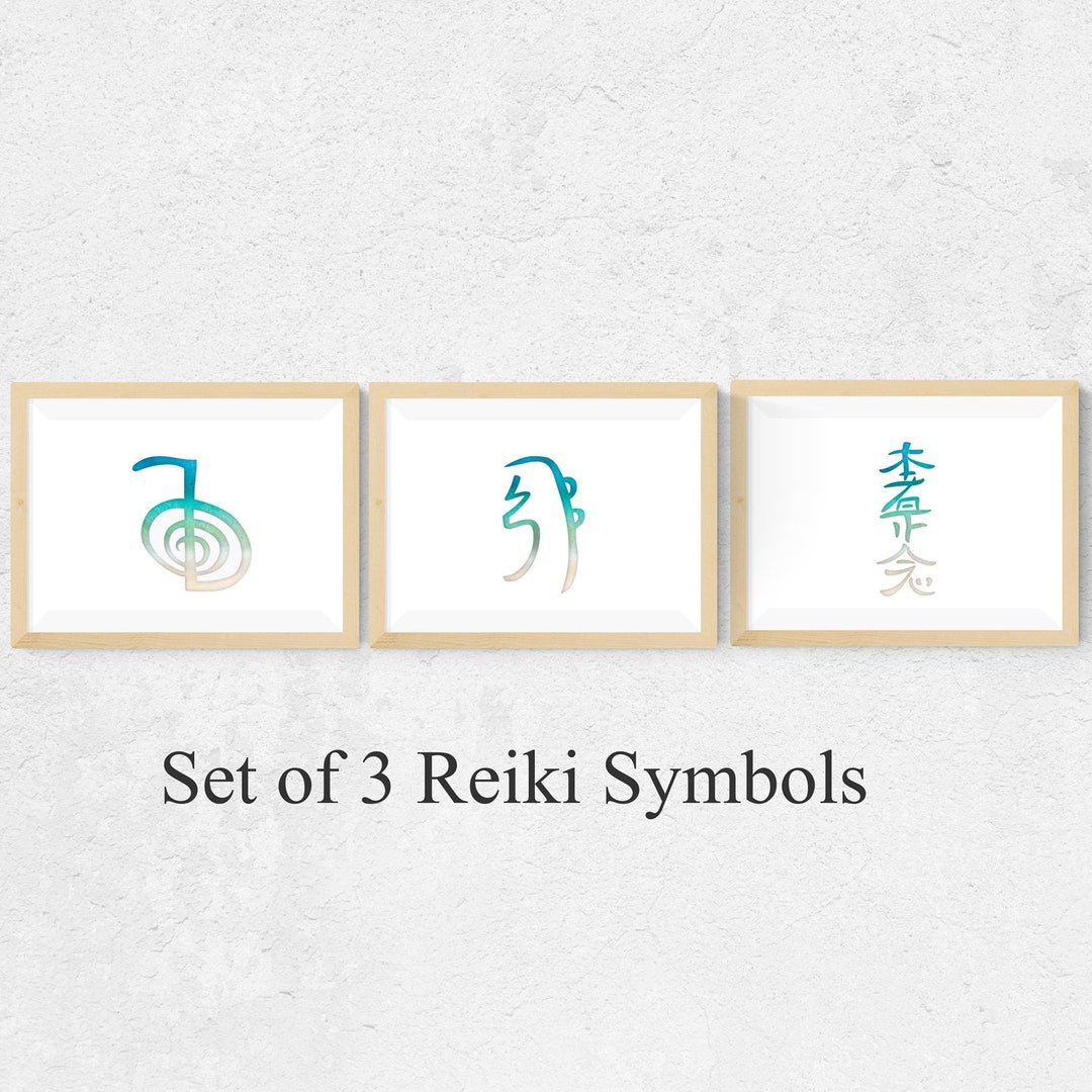 Printable Reiki Symbols Set of 3 Downloadable Prints Instant Download ...