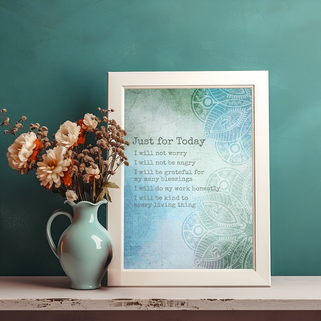 Printable Reiki Principles - Just for Today Reiki Prayer - Reiki 5 ...