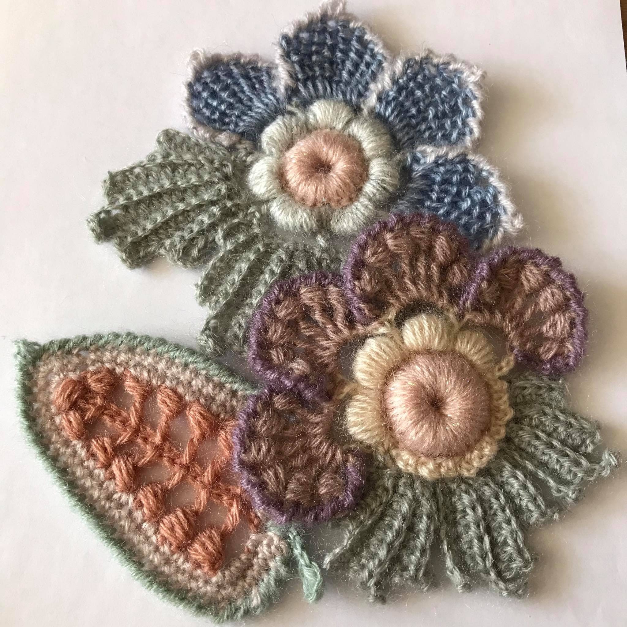 Set Flowers Irish Crochet Diy Set 60 Pcs Etsy