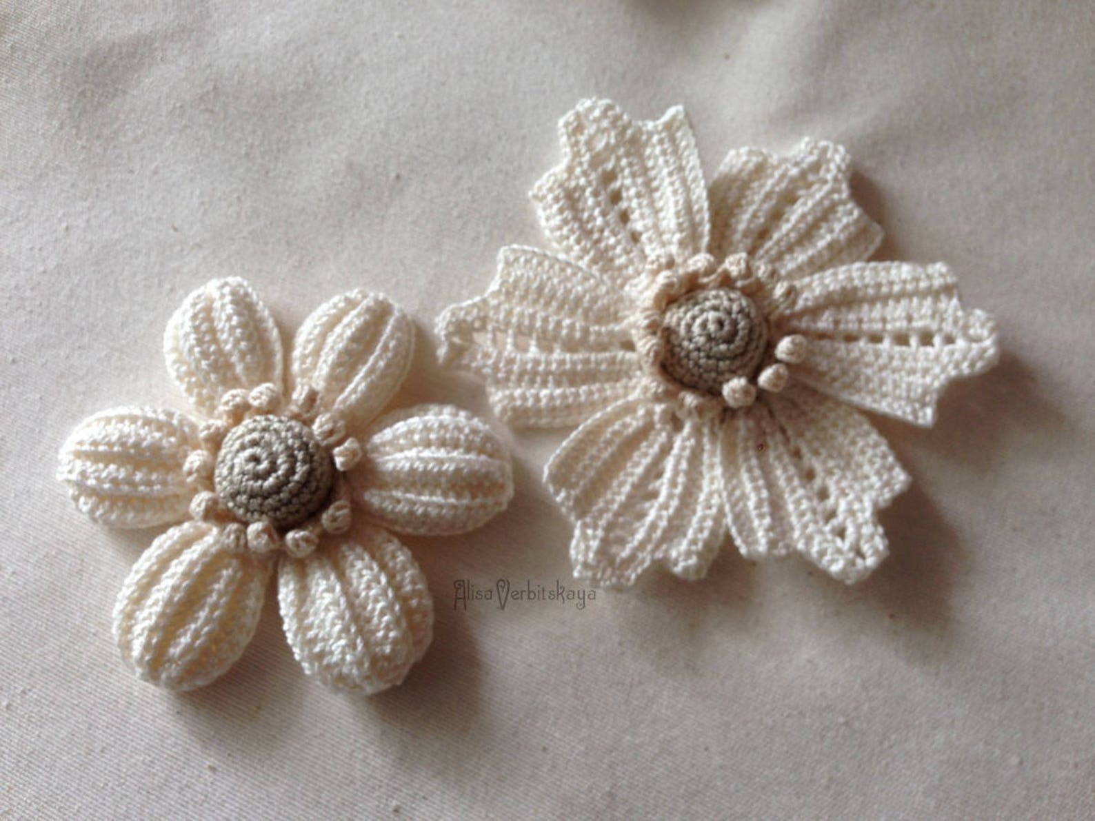 3d Flower Applique Crochet Set Flower 10pcs - Etsy