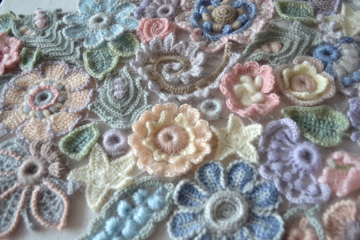 Multicolor Wraps shawls Irish crochet Size: 67 х | Etsy