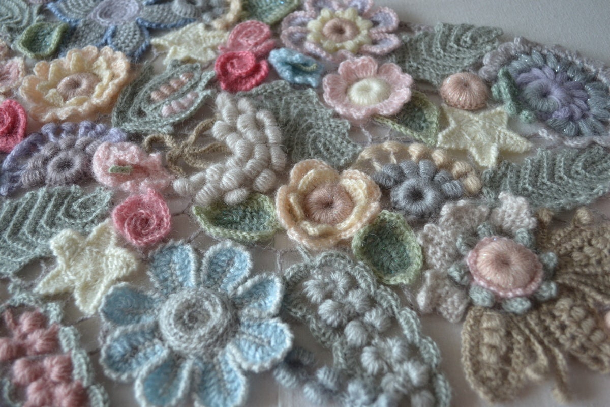 Multicolor Wraps shawls Irish crochet Size: 67 х | Etsy