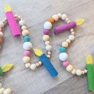 Birthday Candle Garland. Birthday Garland, 6ft - Etsy