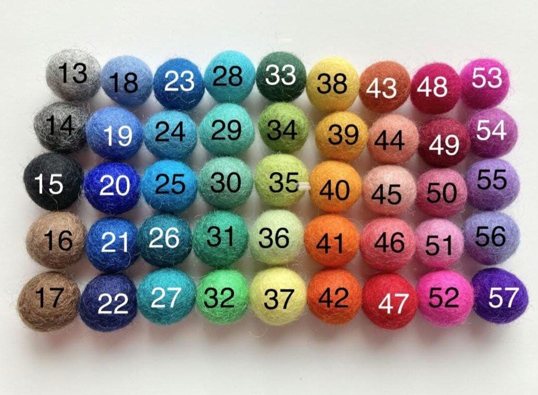 Bulk Felt Balls, Choose Your Colors. Custom Felt Ball Garland. Felt ...
