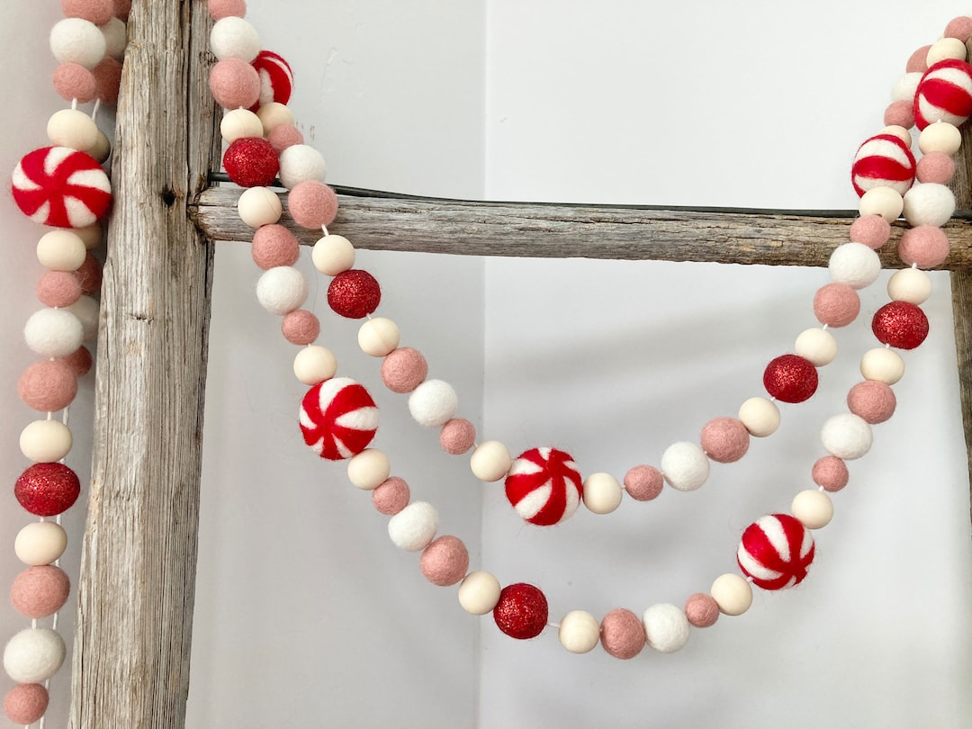 Peppermint Garland. Candy Garland. Christmas Garland. Christmas Candy ...