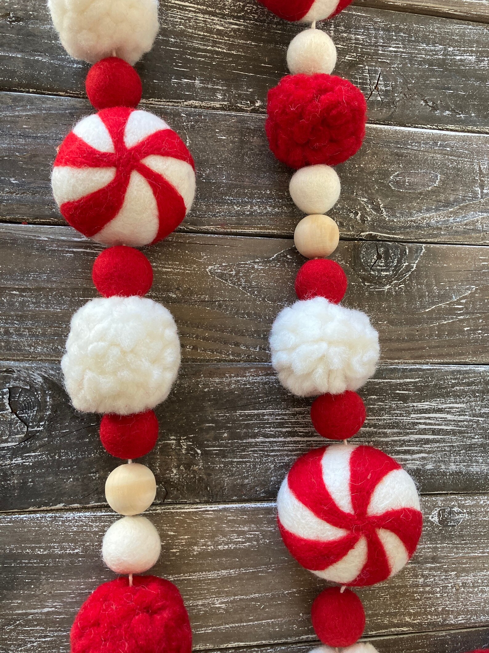 Peppermint Garland. Giant Peppermints. Chunky Garland. - Etsy